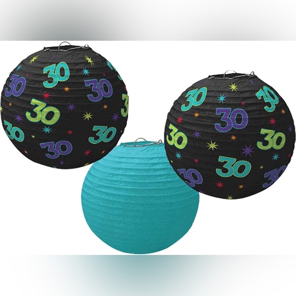 Party Supplies | 3th Birthday Paper Lantern Decorations Set Of 3 | Poshmark